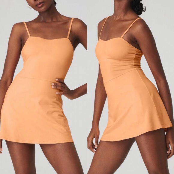 ALO Yoga | Dresses | Alo Yoga Alosoft Courtside Tennis Dress Cantaloupe ...